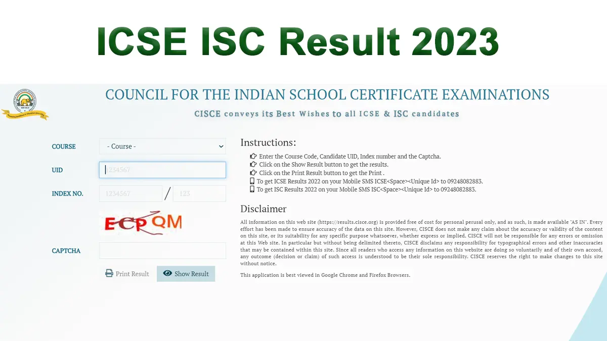 ICSE ISC Result 2023